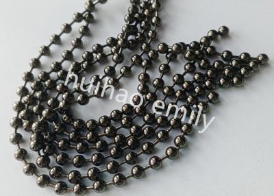 China Gun Metal Color Ball Chain Beaded Curtain For Hotel Decoration for sale
