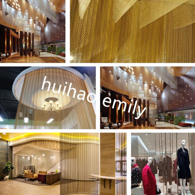 Various applications of metal ring mesh curtains in interior design