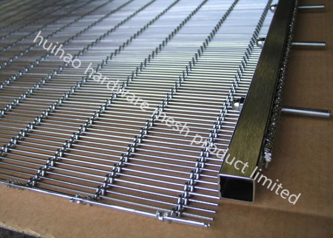 Square tube with blot frame of spiral weave wire mesh