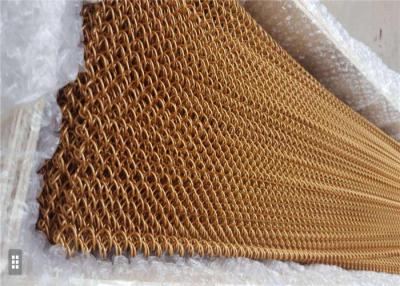 China Room Divider Aluminum Coil Mesh Drapery , Metal Chain Curtains With Copper Color for sale