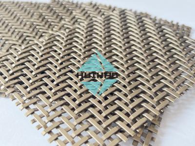 China Anti Corrosion 0.15 Opening Bronze Color Aluminum Metal Decorative Wire Mesh for sale