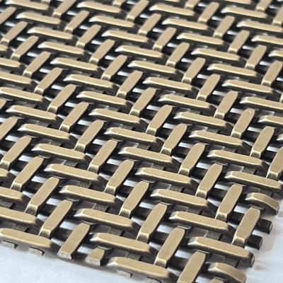 China SS304 Woven Wire Mesh For Kitchen Furniture Door Balustrade factory
