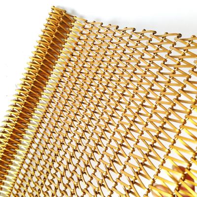 China Balanced Spiral Wire Mesh For Metal Curtain for sale