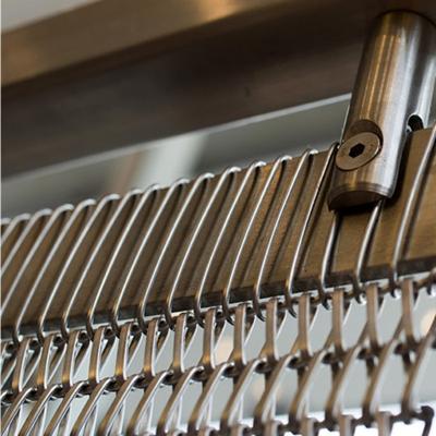 China Balanced Spiral Wire Mesh For Metal Curtain for sale