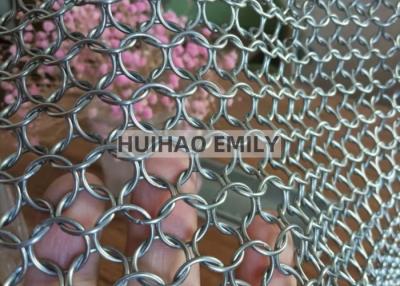 China 10mm Ronde Ring Kettingmail Draperie Metalen Ring Gaas Gordijn Voor Hoteldecoratie Te koop