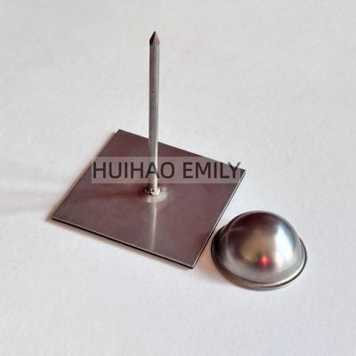 China 50x50mm Base Rock Wool Self Adhesive Insulation Pins For Hvac System for sale