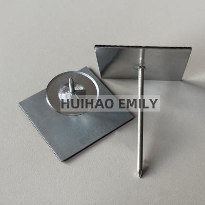 China 50mm Base Self Adhesive Stick Pins Used In Ventilation Duct Insulation for sale