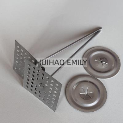 China 2.7mm Dia Glass Wool Insulation Hanger Nails With Self Locking Washer for sale