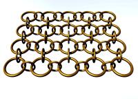 China wall decoration Metal Ring Mesh with Round Wire For Decorative Ceiling 1.5m width for sale