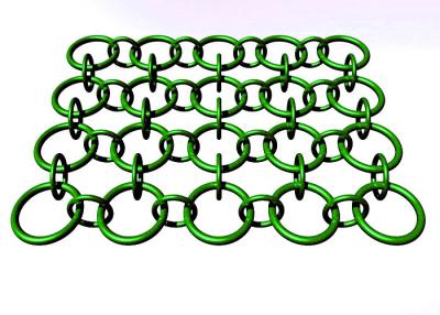 China Stainless Steel Chain Braid Metal Ring Mesh For Security Areas Background for sale