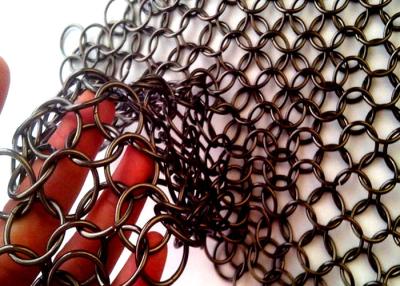 China 8' × 2' Stainless Steel Metal Mesh Curtains Easy For Corner And Curved Curtain for sale