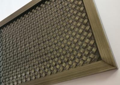 China Frame Design Metal Architectural Wire Mesh Screen With Antique Copper for sale