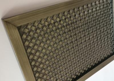 China Frame Design Metal Architectural Wire Mesh Screen With Antique Copper for sale