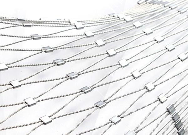 316 Flexible Ferrule Stainless Steel Wire Rope Mesh For Zoo Fence