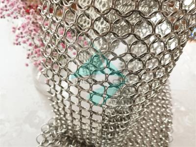 China A prata revestiu em volta de 304 Ring Mesh de aço inoxidável for sale