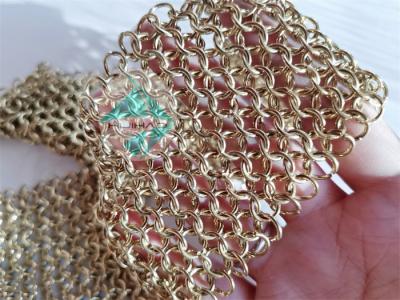 China 3.8mm To 30mm Metal Ring Mesh Pvd Finished Chainmail Weave Type For Curtain for sale