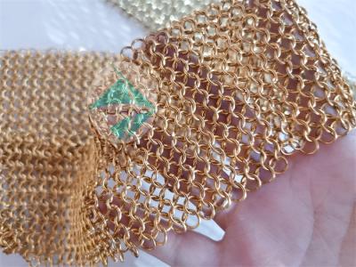 China 3.8mm To 30mm Metal Ring Mesh Pvd Finished Chainmail Weave Type For Curtain for sale