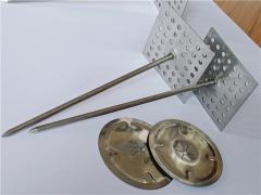 ステンレス鋼のガラス繊維またはロック ウール板を修理するのに使用される穴があいた絶縁材ピン