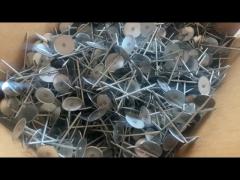 Duct Liner Steel Cupped Head Weld Pins For Auto Welding Resistance Equipment