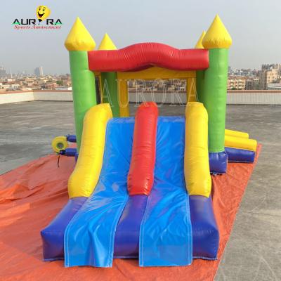 China Colorful Jumping Castle Combo Kids Inflatable Bounce House With Slide for sale