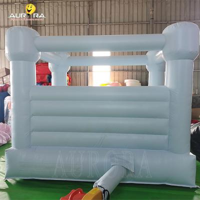 China Commercial Blue Wedding Inflatable Bounce House Bouncing Castle For Kids Adults for sale