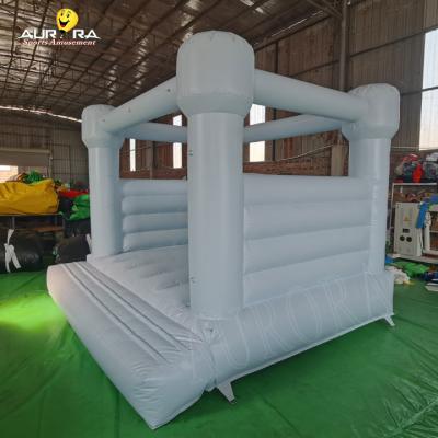 China Commercial Blue Wedding Inflatable Bounce House Bouncing Castle For Kids Adults for sale
