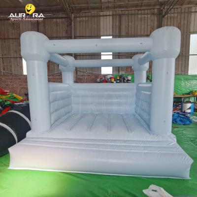 China Commercial Blue Wedding Inflatable Bounce House Bouncing Castle For Kids Adults for sale