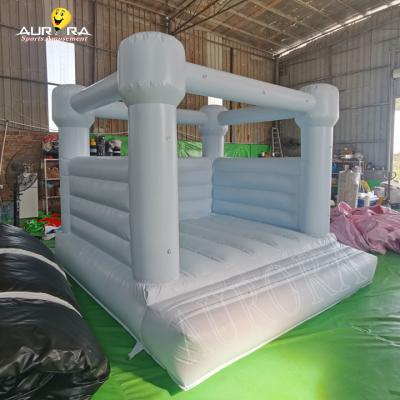 China Commercial Blue Wedding Inflatable Bounce House Bouncing Castle For Kids Adults for sale