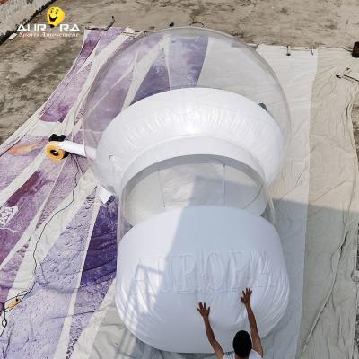 China Buiten Grote enkele tunnel Duidelijke opblaasbare koepel tent Doorzichtige koepel huis Te koop
