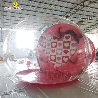 China PVC aufblasbares Bubble House Dome Zelt mit rotem Tunnel zu verkaufen