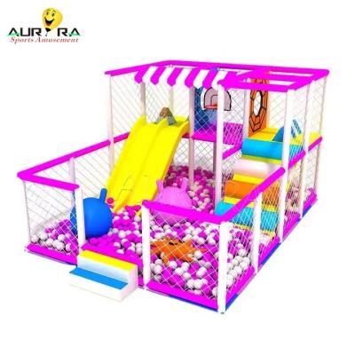China Indoor Theme Park Blue Children's Amusement Park Equipment with 1 and Steel Materia Te koop