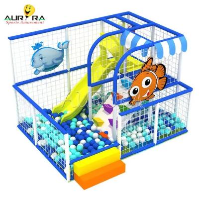 China Indoor Theme Park Blue Children's Amusement Park Equipment with 1 and Steel Materia Te koop
