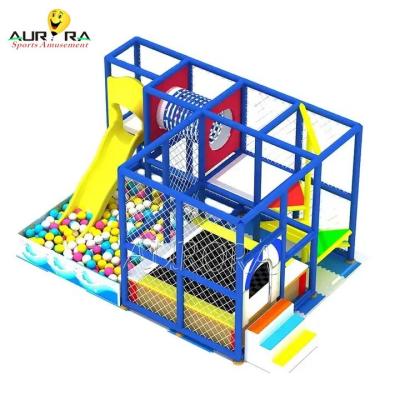 China Indoor Theme Park Blue Children's Amusement Park Equipment with 1 and Steel Materia Te koop