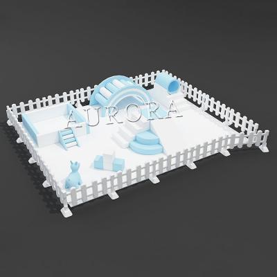 China Soft Play White Fence Indoor Foam Slide Ball Pool Kids Soft Play Sets Area for sale