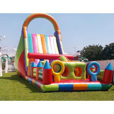 China Bouncy Castle Water Slide Inflatable Water Slide With Swimming Pool Jumping Bouncy for sale