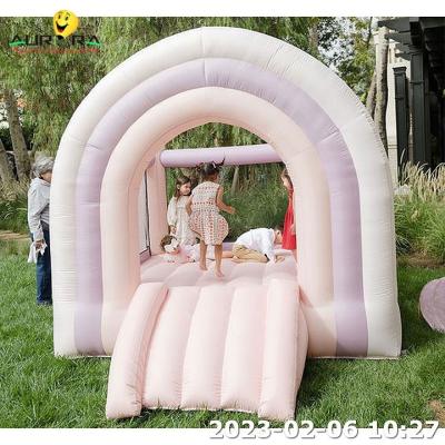 China Bounce House Inflatable Commercial 13x13ft Inflatable Jumper White Moon Bounce for sale