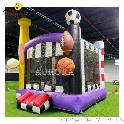 Cina Bounce House Kids Festa gonfiabile Castello di salto con gol da calcio Prezzo di fabbrica in vendita