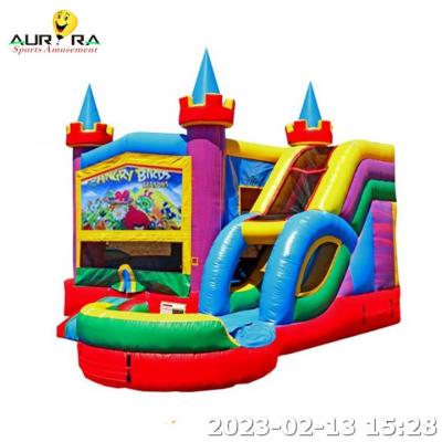 China Inflavel Blue Bounce House Gelo e Neve Romance Castelo Bouncy Cartoon Tema à venda