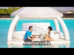 6 Person Inflatable Floating Dock Platform PVC Water Floating Air Dock