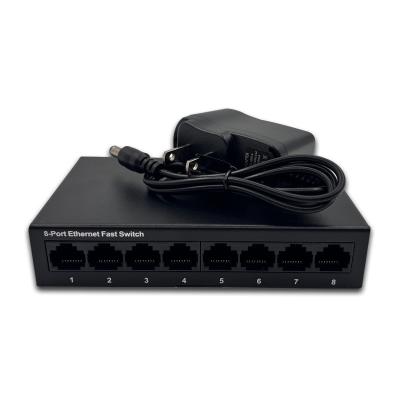 China 8 POE Ethernet RJ45 5 POE Switch Metal Shell Gigabit/100Mbps for sale