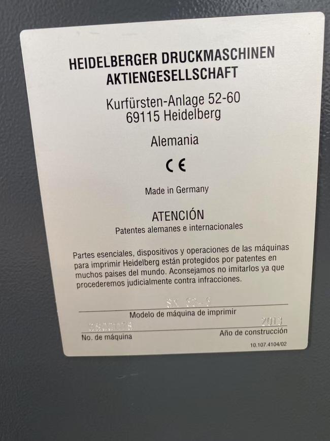 Heidelberg SX52-5 full operational view