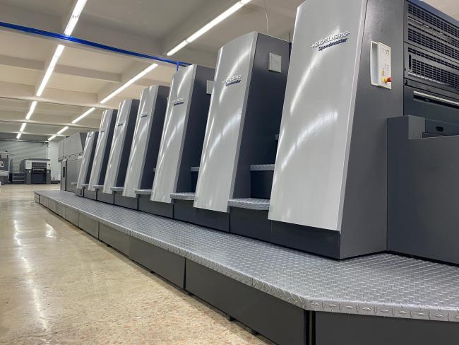 Heidelberg XL75-6 printing machine feeder system