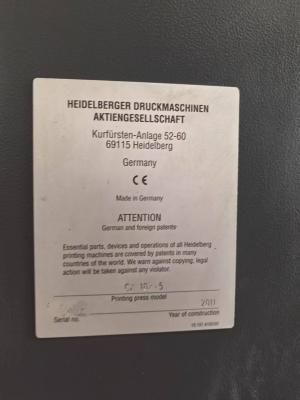 Cina Macchina di stampa offset Heidelberg CX102-5 usata Modello 2011 in vendita