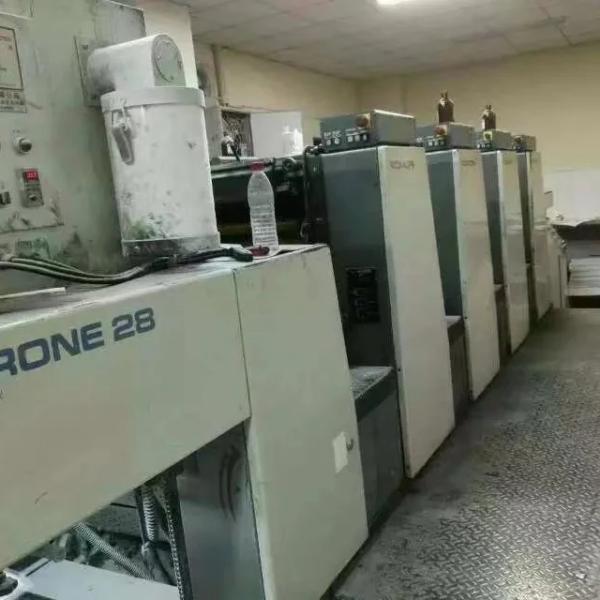 Quality Used Komori L428 Four Colour Offset Printer with 17000 KG Capacity and 3 Months Warranty for sale