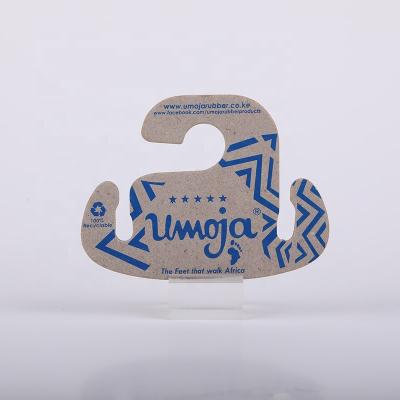 China 3mm Thickness Flip Flop Paper Hanger Biodegradable Cardboard Flip Flops Holder for sale