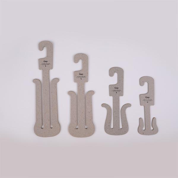Quality Recycled Paper Custom Cardboard Hangers 10cm Width For Slippers And Shoes for sale