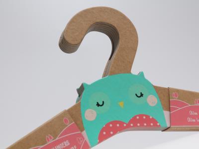 China Eco-Friendly Kids Paper Hanger for Sustainable Retail Packaging for sale