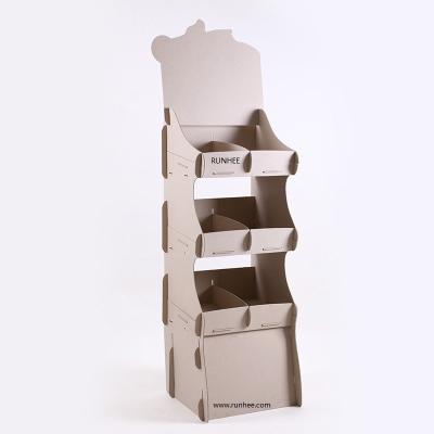 China Multi-Tier Corrugated Cardboard Floor Display Stand | Retail FSDU for sale