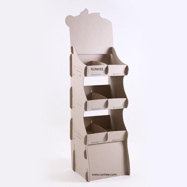Quality Multi-Tier Corrugated Cardboard Floor Display Stand | Retail FSDU for sale