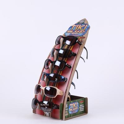China Custom Printed Cardboard Sunglasses Display Stand | Countertop Eyewear Rack for sale